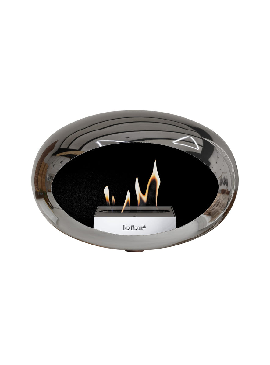 Wall-mounted Chromed Silver Dome Fireplace – Le Feu Fires
