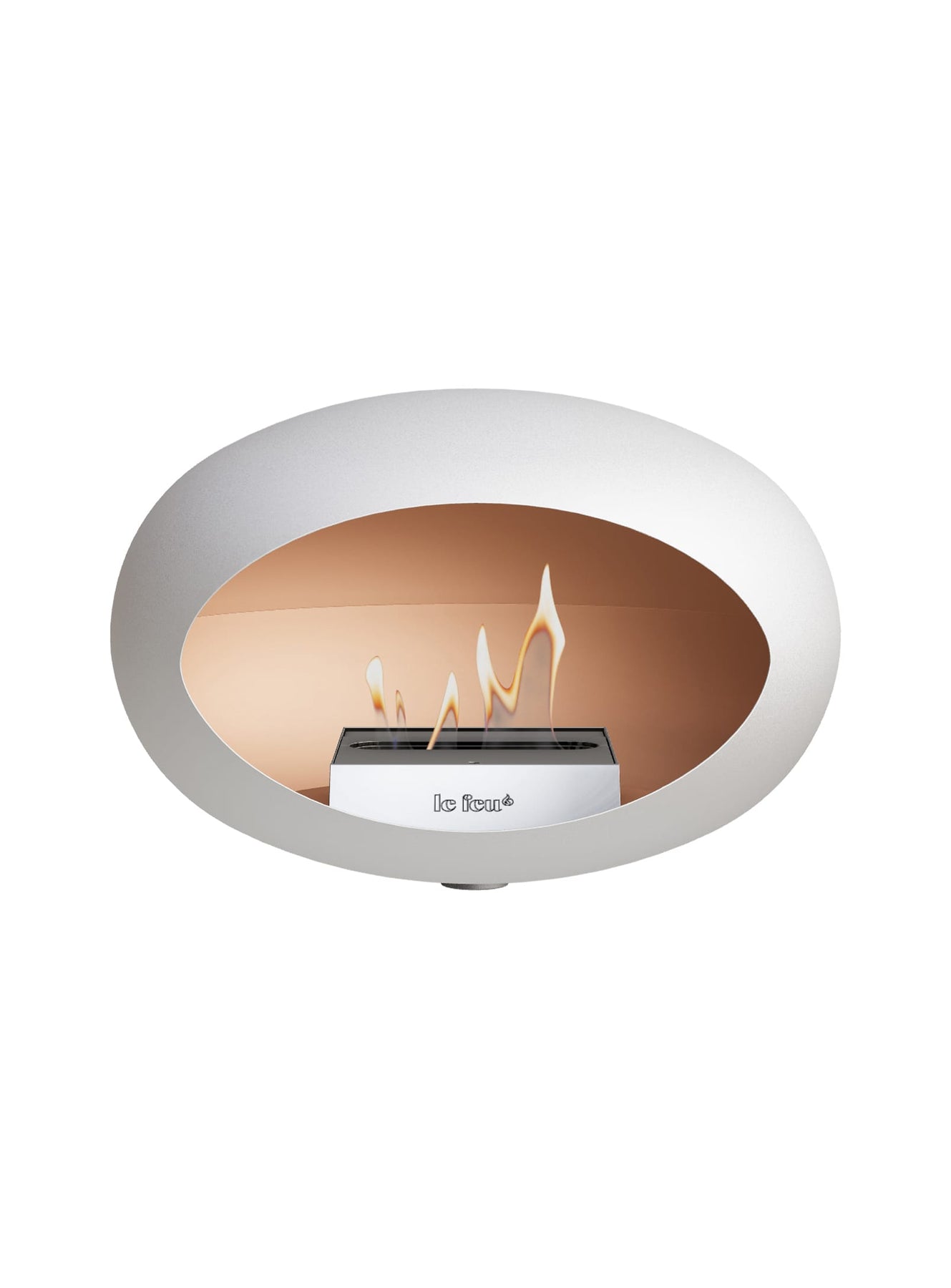 Wall Dome in White: Wall-mounted Fireplace – Le Feu Fires